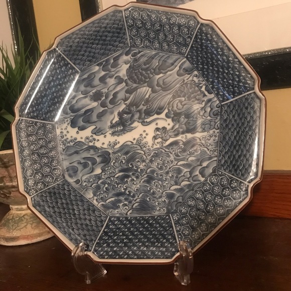 Other | Vintage Oriental Nonagon Porcelain Plate | Poshmark